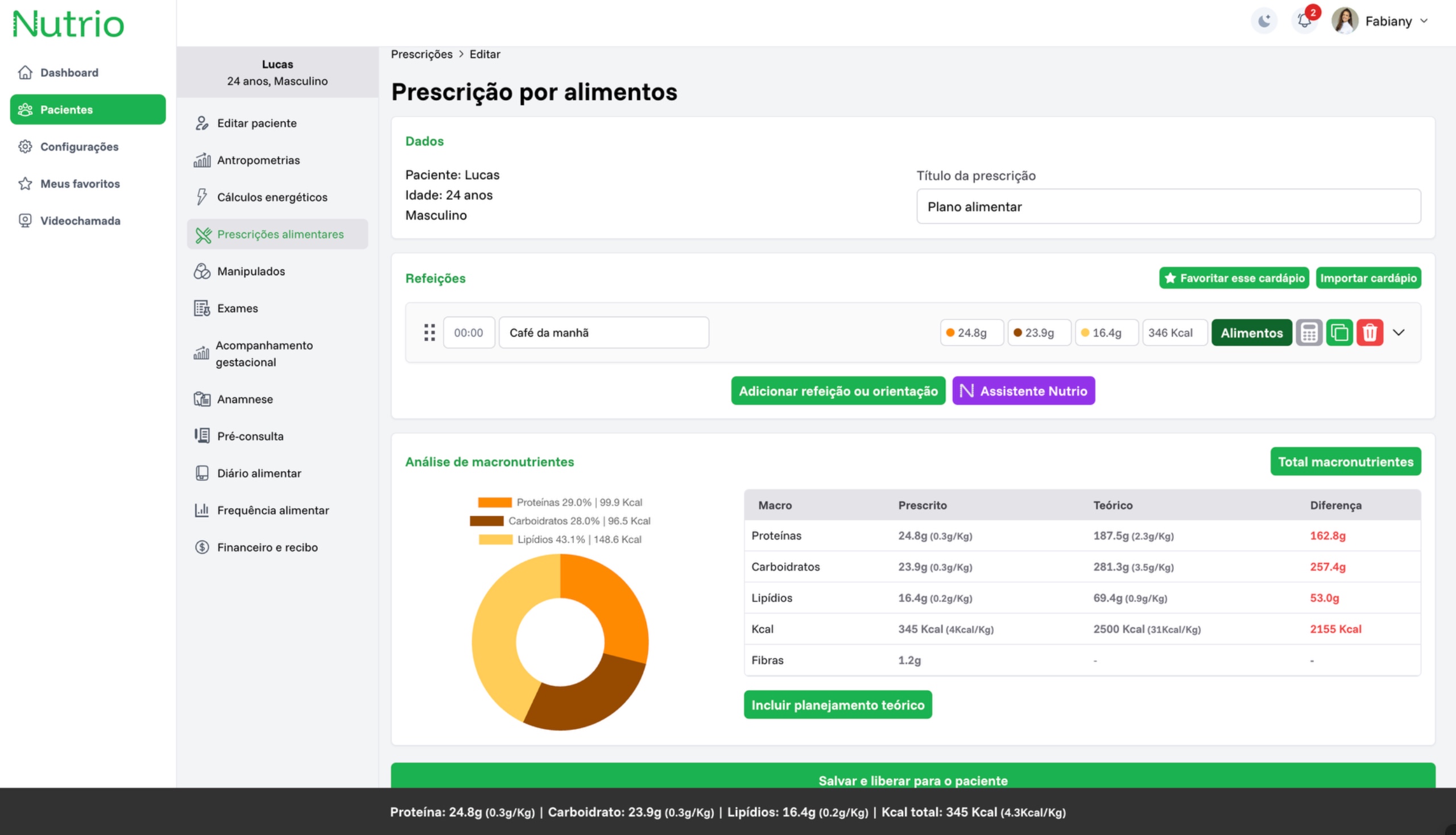 Nutrio - Software para Nutricionistas